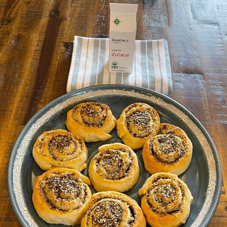 Cheesy Za'atar Dinner Roll Recipe - Journey Spice Co.