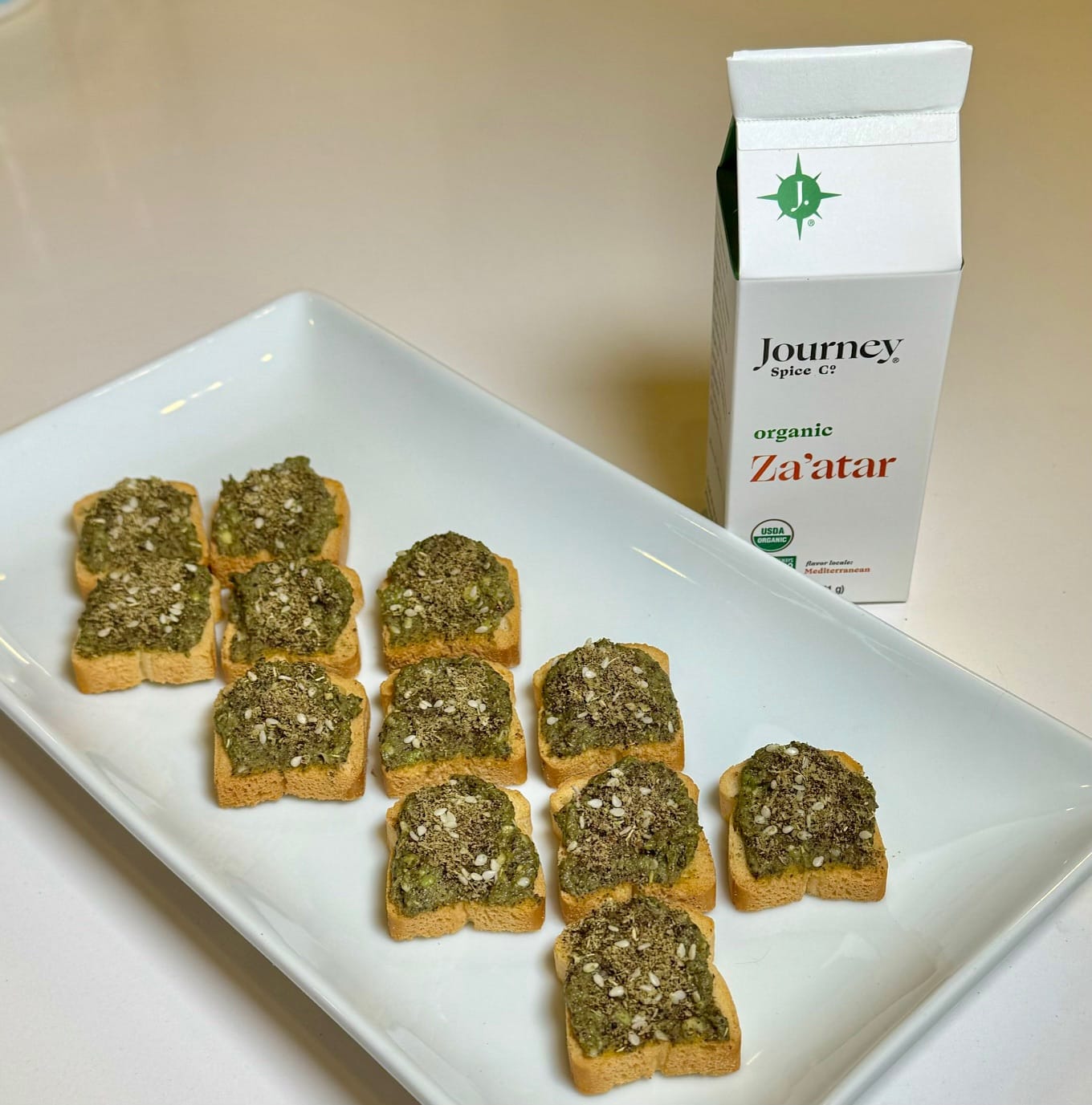 Mini Za'atar Avocado Toasts - Journey Spice Co.